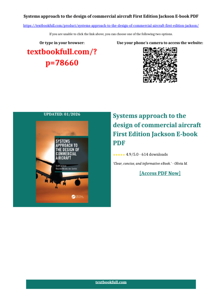 Systems approach to the design of commercial aircraft First Edition ...
