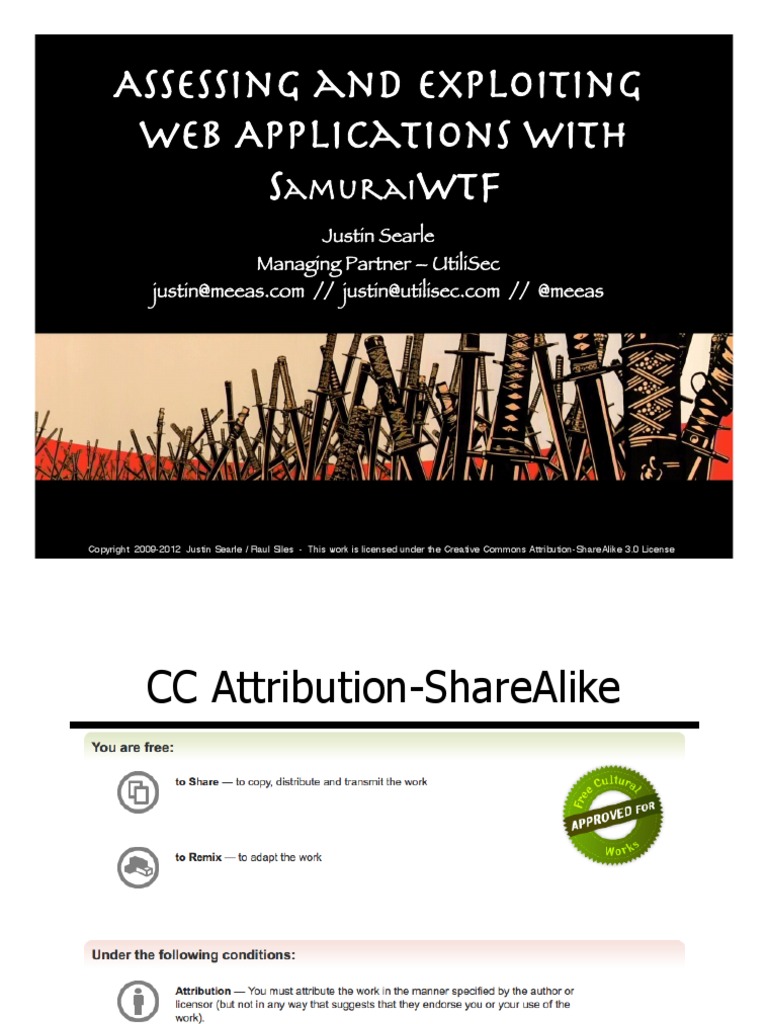 SamuraiWTF Course Slides v10 - Private Course | PDF | Http Cookie | Firefox