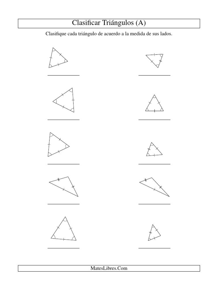 Triangulos Clasificar Lado 001.1386218624 | PDF