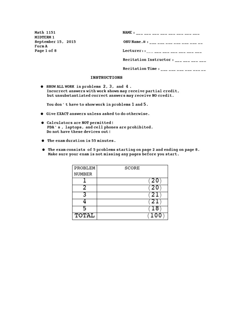 AU15 Sample Midterm 1 Solutions | PDF | Theoretical Computer Science ...