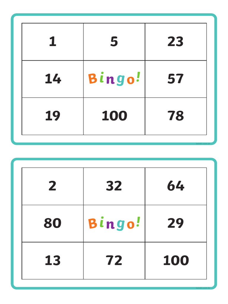BR M 110 Jogo de Bingo de 1 100 Ver 1 | PDF