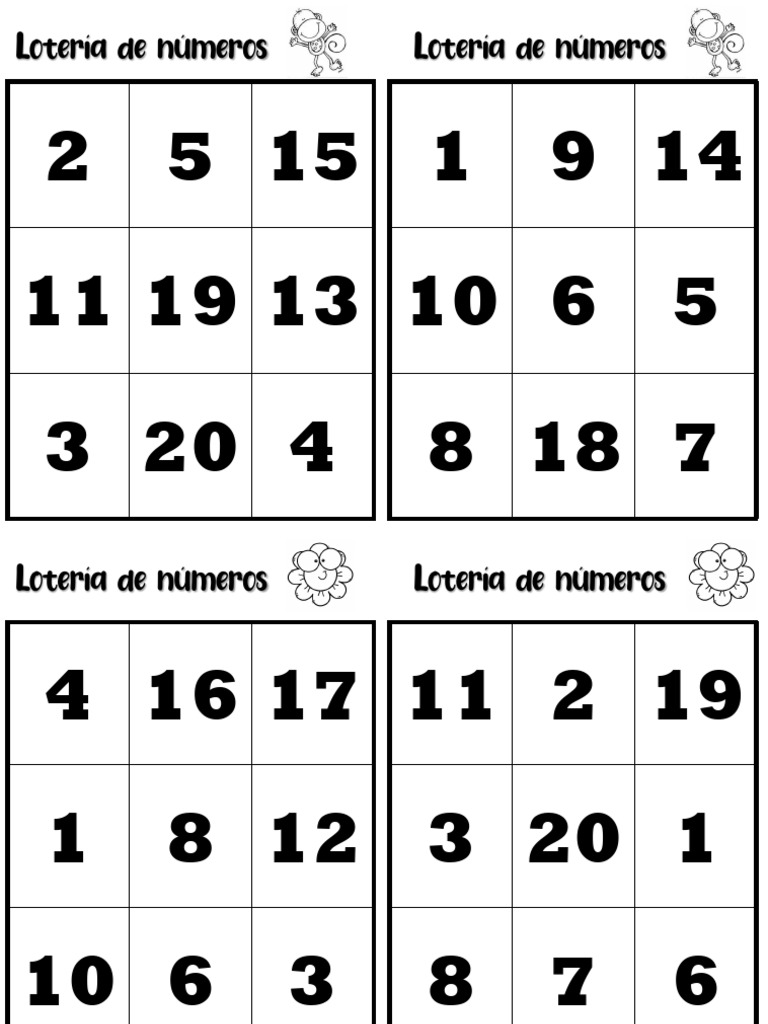 Loteria de Numeros 1 Al 20 | PDF