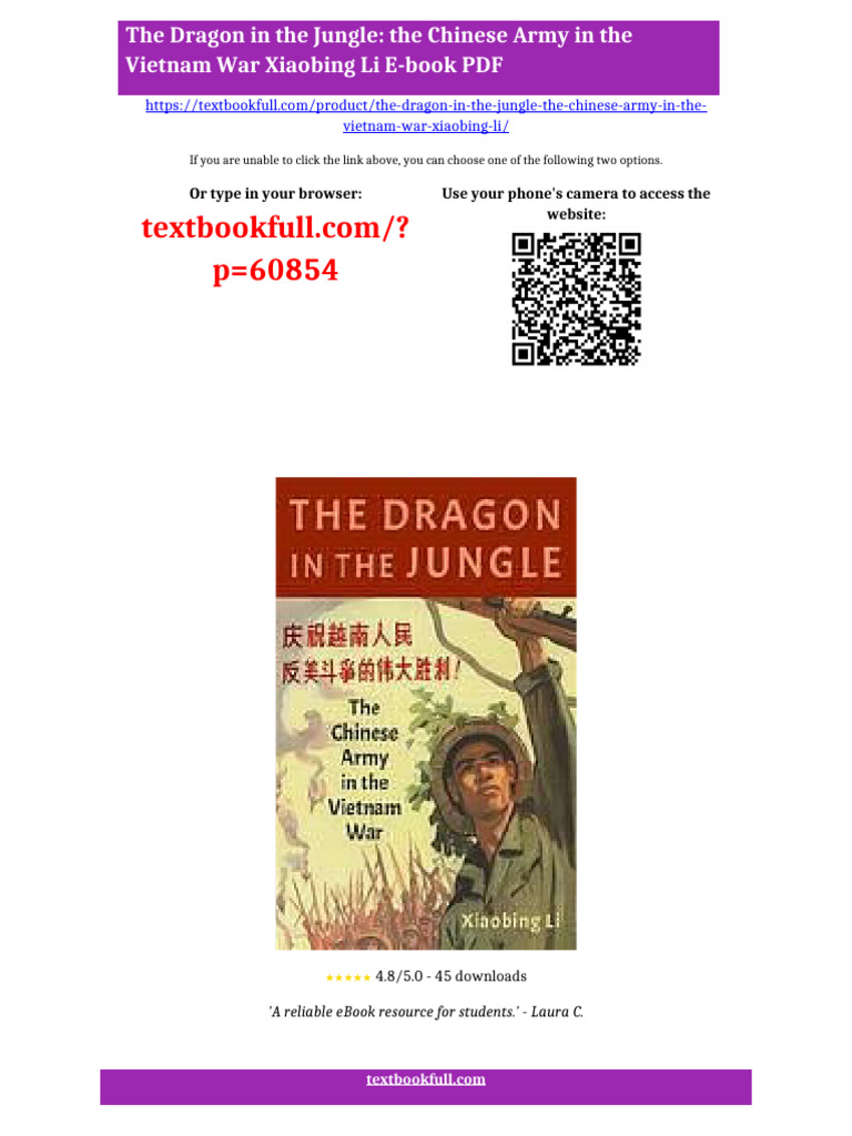 The Dragon in the Jungle: the Chinese Army in the Vietnam War Xiaobing ...
