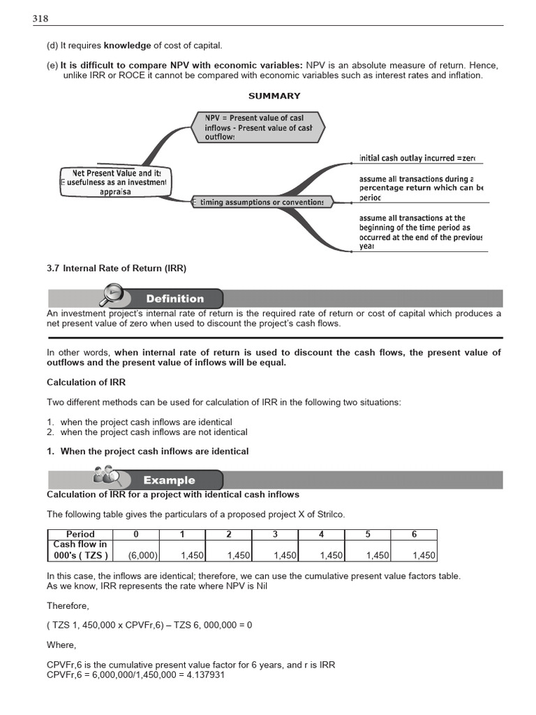 IRR Internal Rate of Return | PDF | Internal Rate Of Return | Net ...