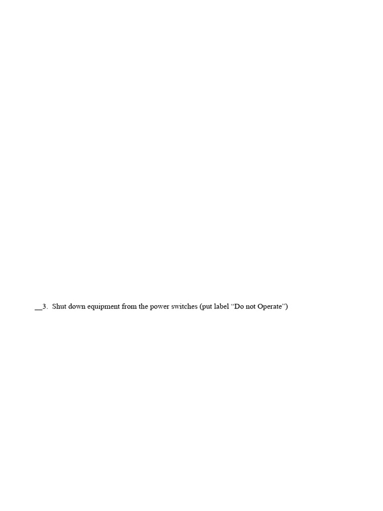 HTI MTN EHS R 012 Energy Control Checklist | PDF