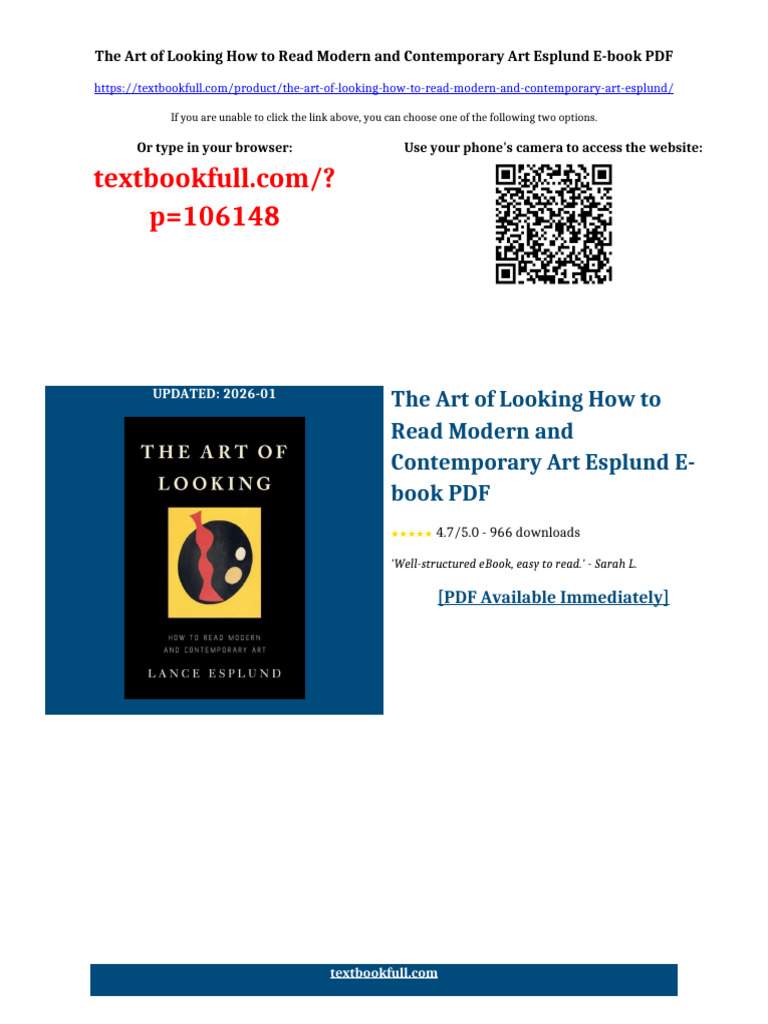 The Art of Looking How to Read Modern and Contemporary Art Esplund ...