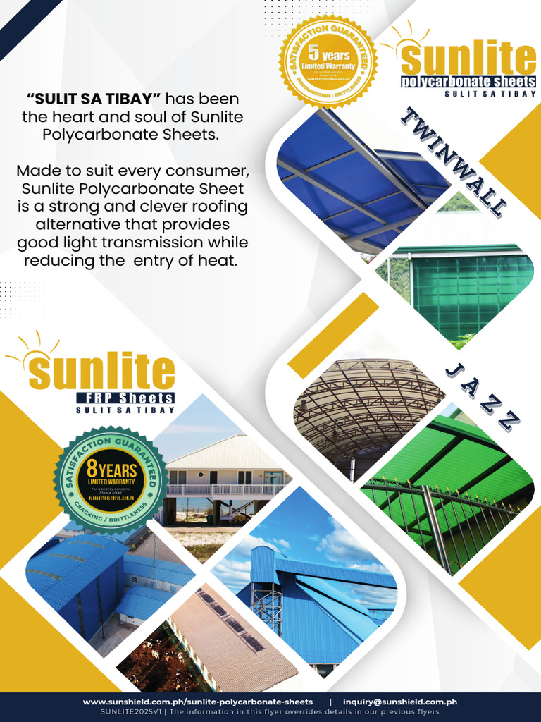 Sunlite a4 Brochure | PDF | Glasses | Chemical Substances
