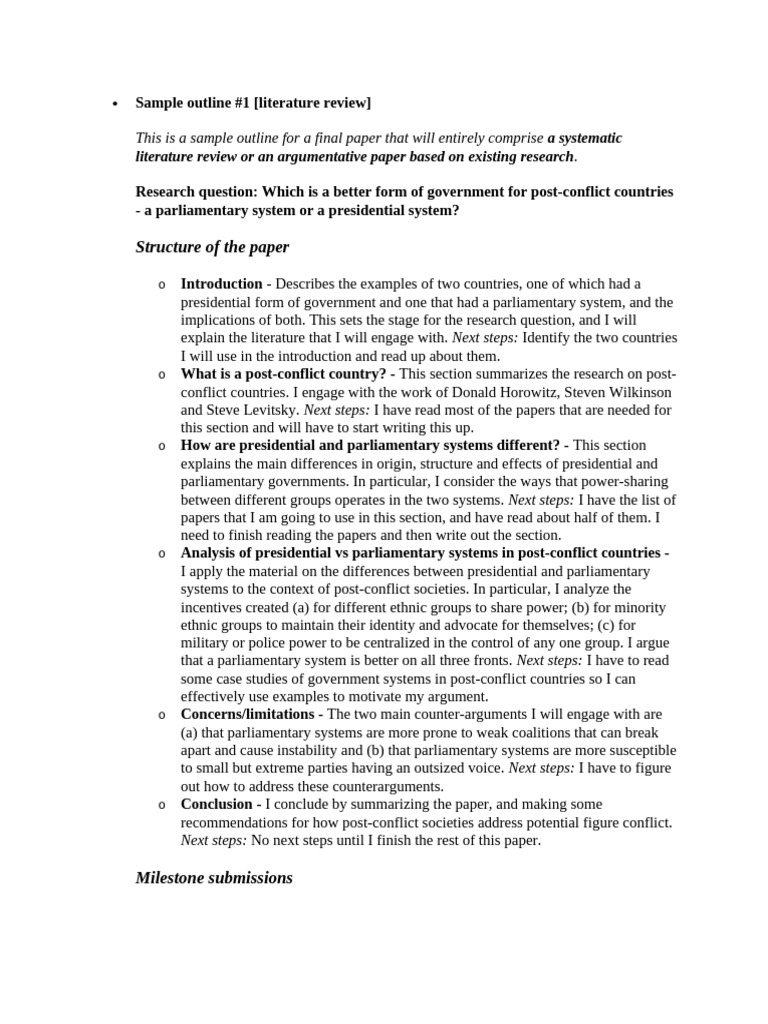 Sample Outline | PDF