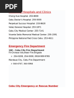Cebu City Emergency Contact Numbers | PDF | Public Safety | Emergency ...