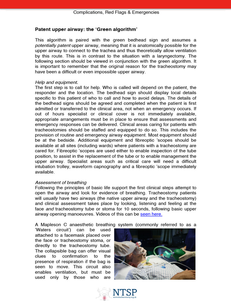 Emergency Tracheostomy Management | PDF | Cardiopulmonary Resuscitation ...