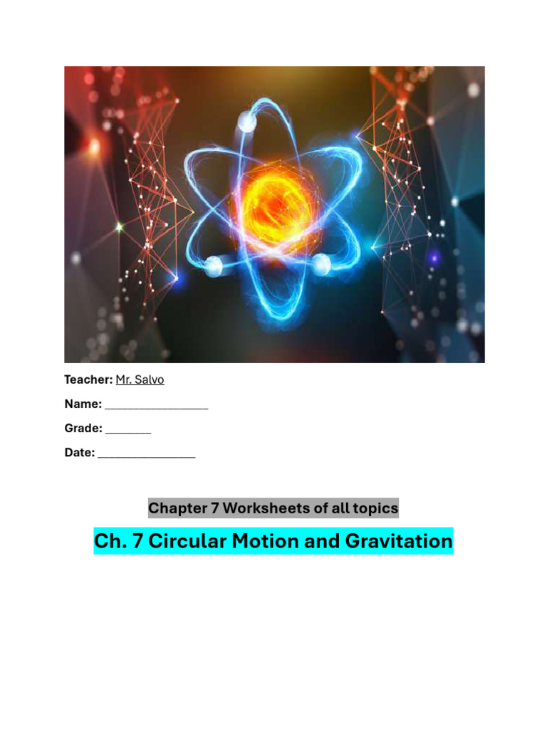 Physics CH 7 Worksheets | PDF