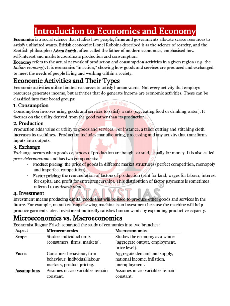 Introduction To Economics and Economy | PDF | Demand | Economics