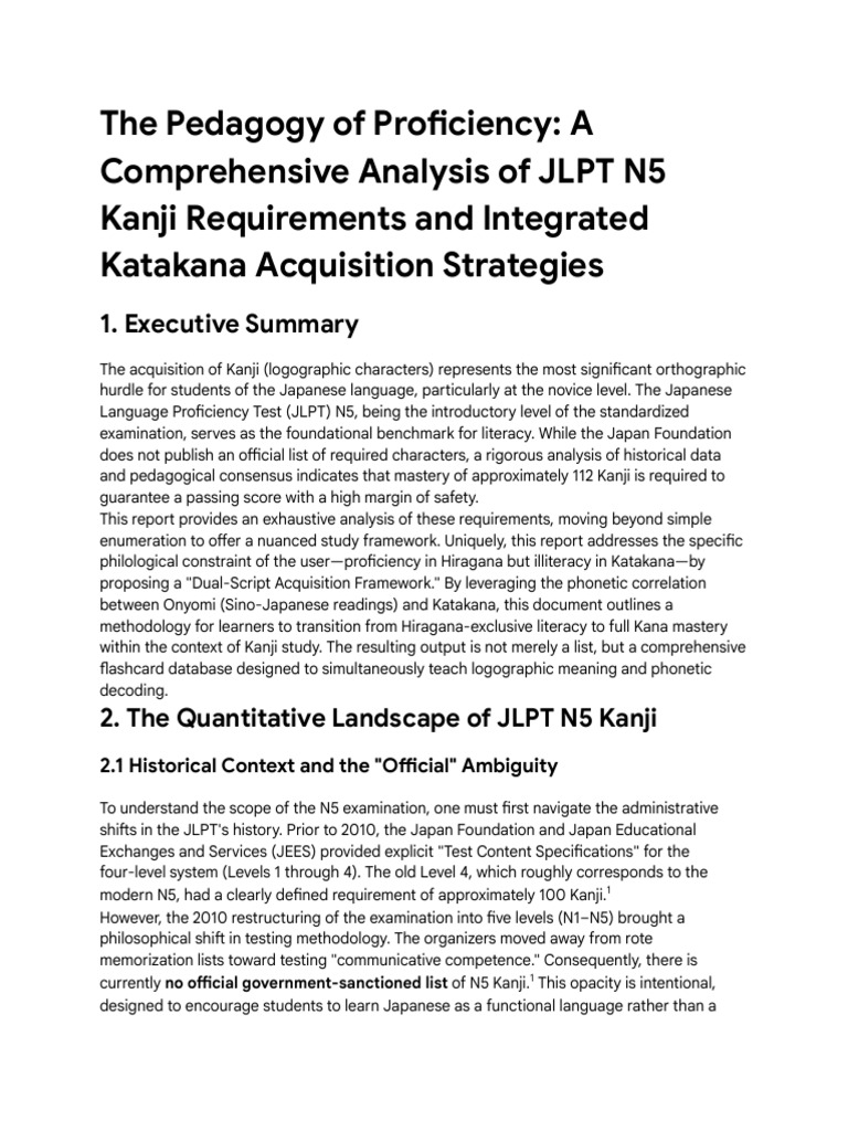 JLPT N5 Kanji Flashcard Creation | PDF | Kanji | Japanese Language