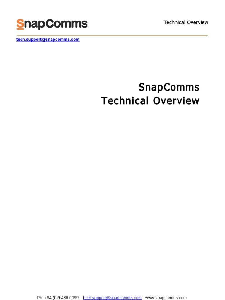 SnapComms Technical Overview | PDF | Proxy Server | Active Directory