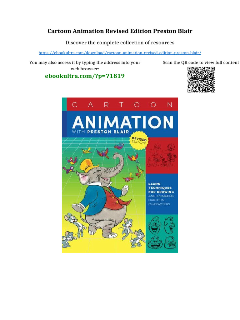 Cartoon Animation Revised Edition Preston Blair Full Access | PDF ...