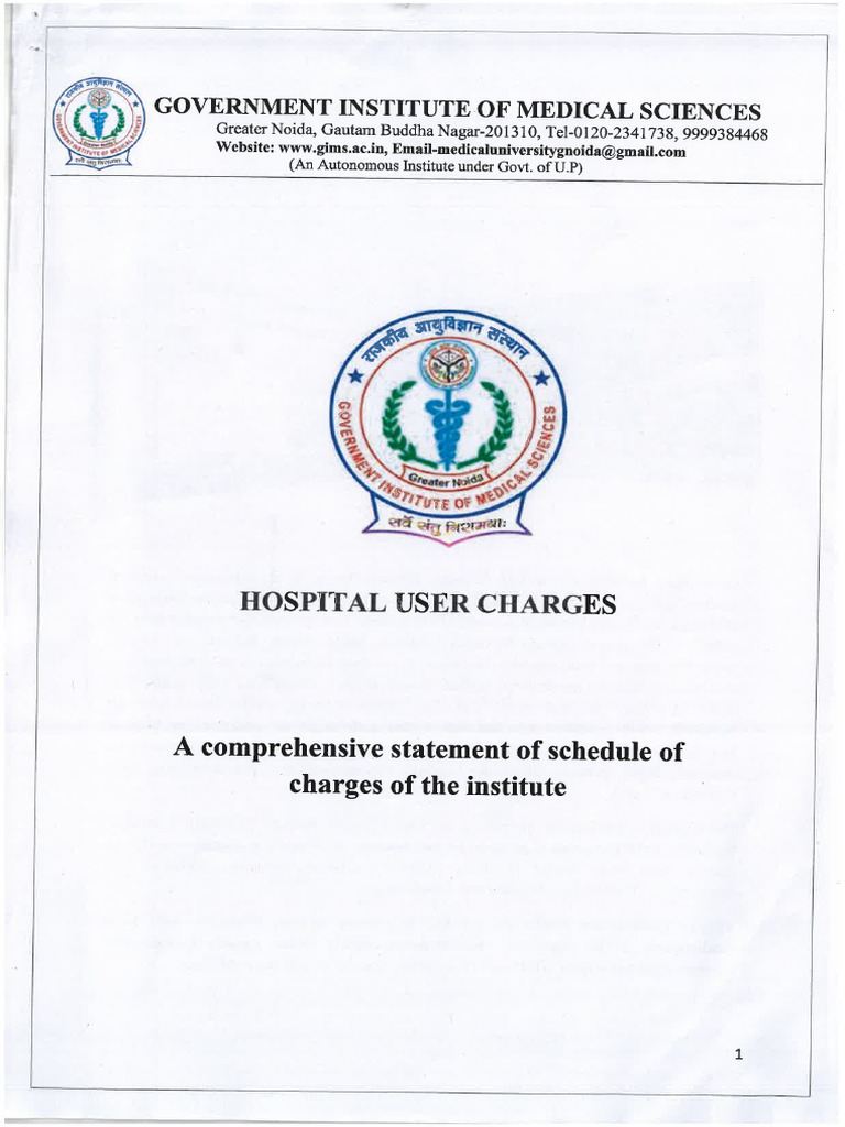 Hospital User Charges | PDF