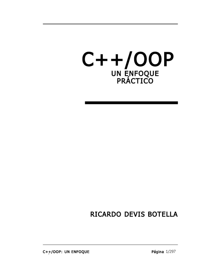 Programacion Orientada A Objetos En Cplusplus Pdf Objeto