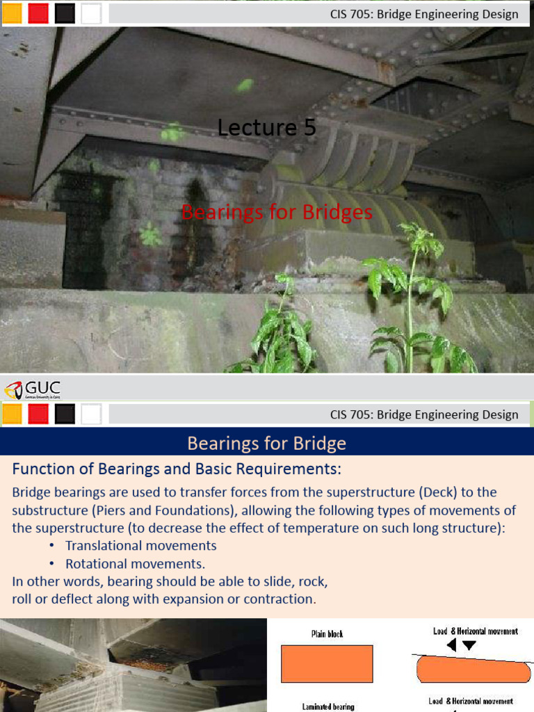 Bridge Design Lecture 04 | PDF | Bearing (Mechanical) | Bridge