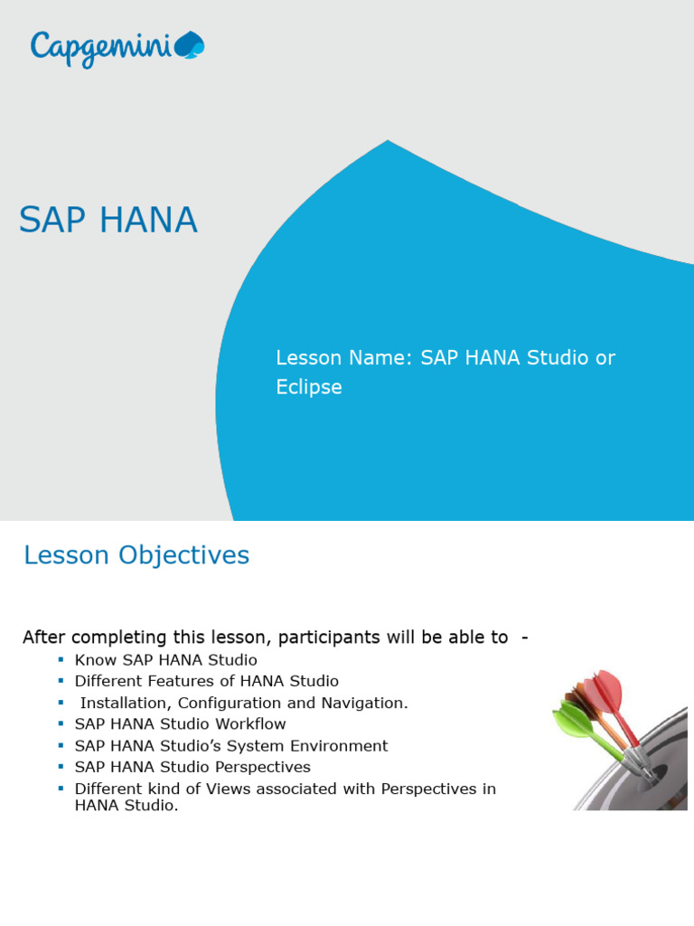 Lesson 3 SAP HANA - Studio or Eclipse | PDF | Databases | Eclipse ...