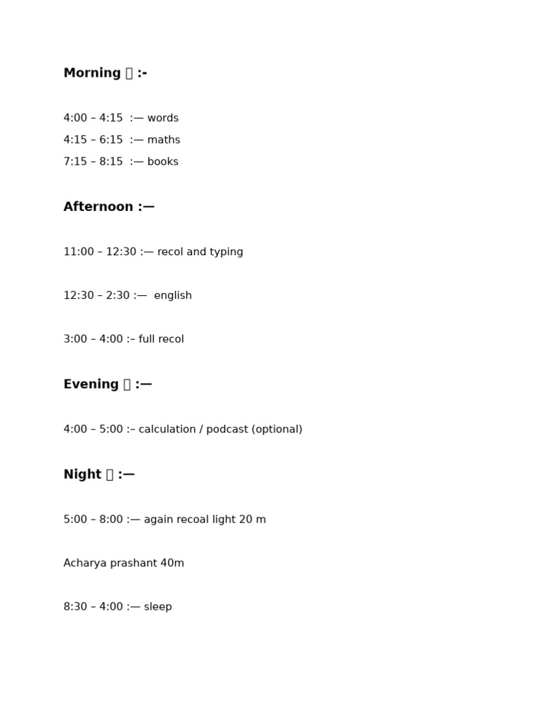 Routine | PDF