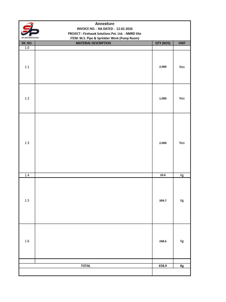 NMRD - Juinagar Site Annexture (Pump Room) - 12.02.2026 | PDF | Pump ...