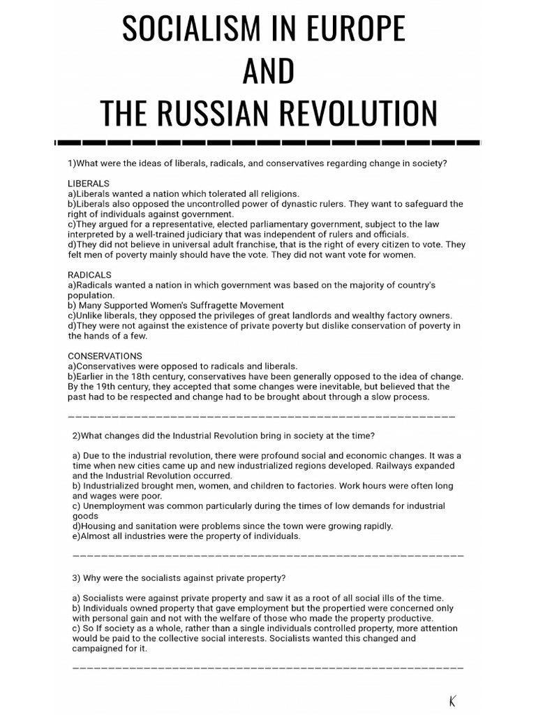 Socialism in Europe and Russia Revolution | PDF | Bolsheviks | Communism