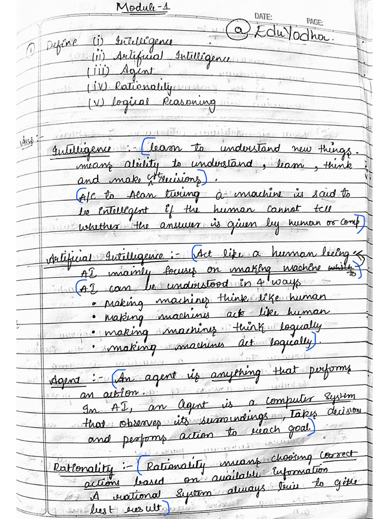 Ai Module 1 @edu Yodha | PDF