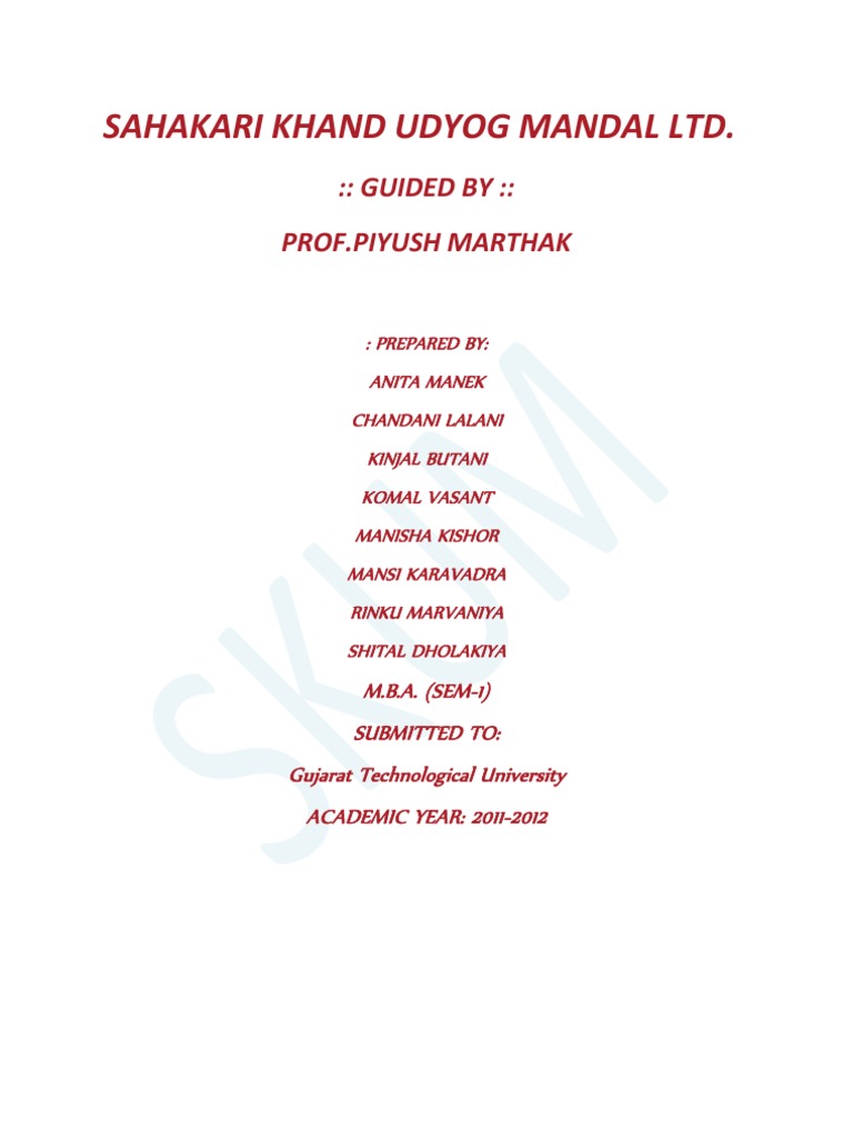 Sahakari Khand Udyog Mandal LTD | PDF | Revenue | Leverage (Finance)