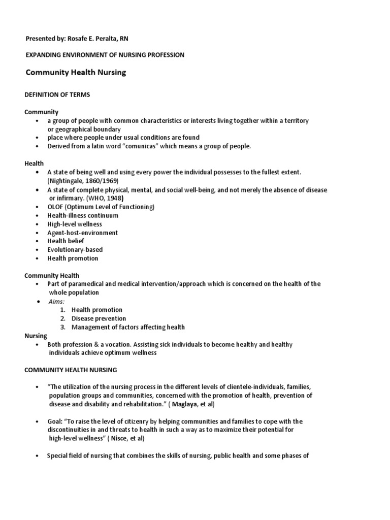 Community Health Nursing | PDF | Nursing | Health Education