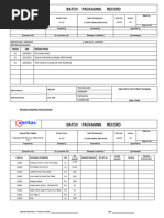 Batch Packaging Record Template | PDF | Packaging And Labeling ...