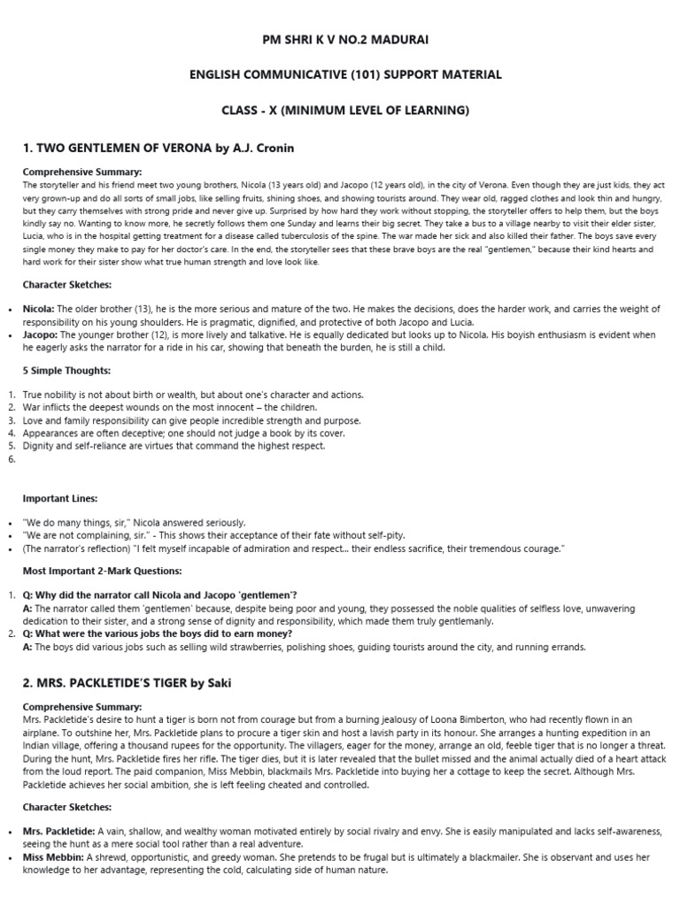 x English Minimum Level of Learning Material | PDF | Julius Caesar ...