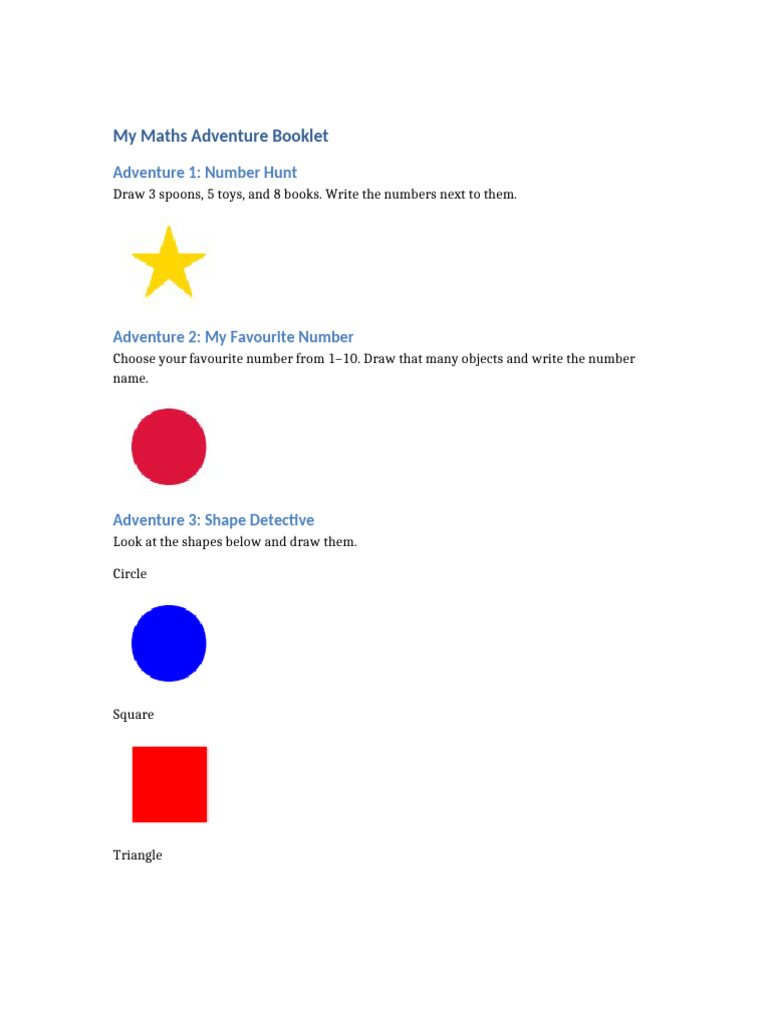 Grade1 Maths Adventure Booklet Colour Rubric | PDF