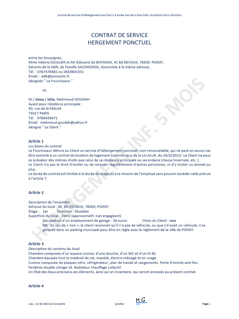 2024 08 Contrat Studette GOUDAH - Encrypted | PDF | Assurance ...