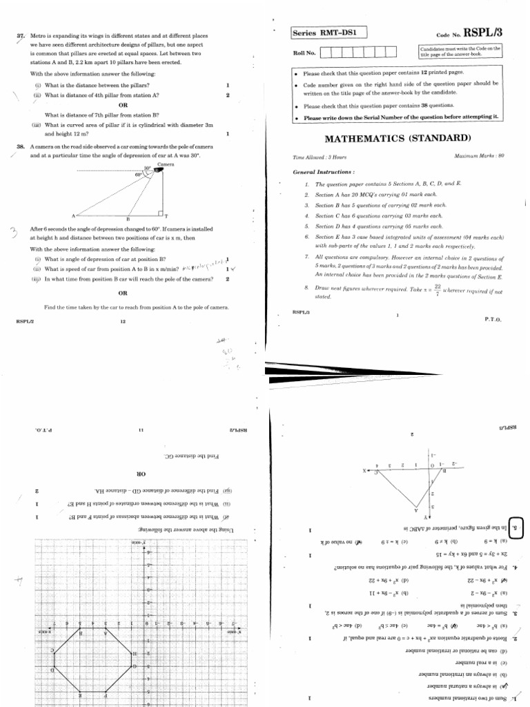 RSPL Mathematics 2023 - 2024 - Booklet | PDF | Circle | Trigonometric ...