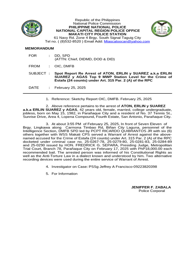 Spot Report Sheeeee | PDF
