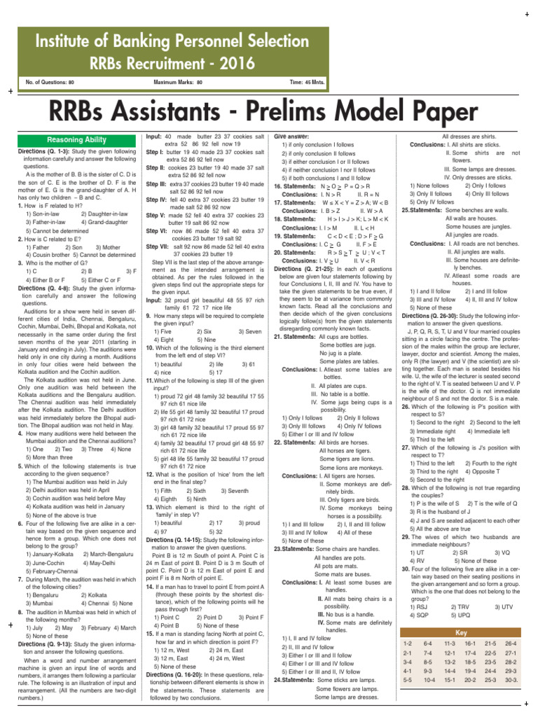 RRB Model Question Paper12112016 | PDF