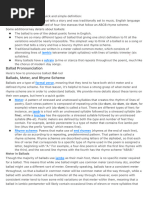 Understanding Ballads and Their Structure | PDF | Metre (Poetry) | Poetry
