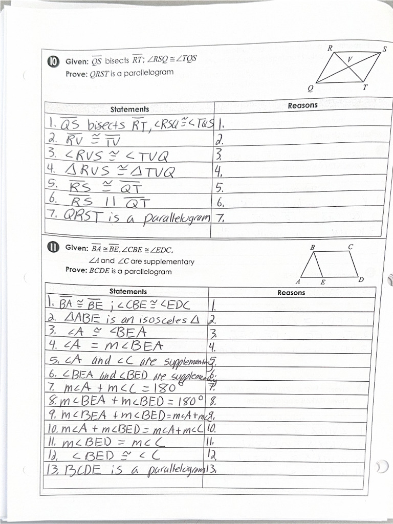 Parallelogram Proofs Part #2 | PDF