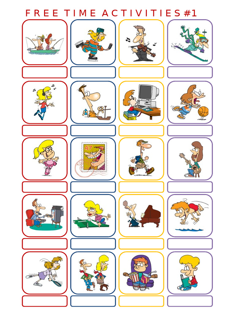 Ficha Ingles 8 Ano Free Time Activities | PDF