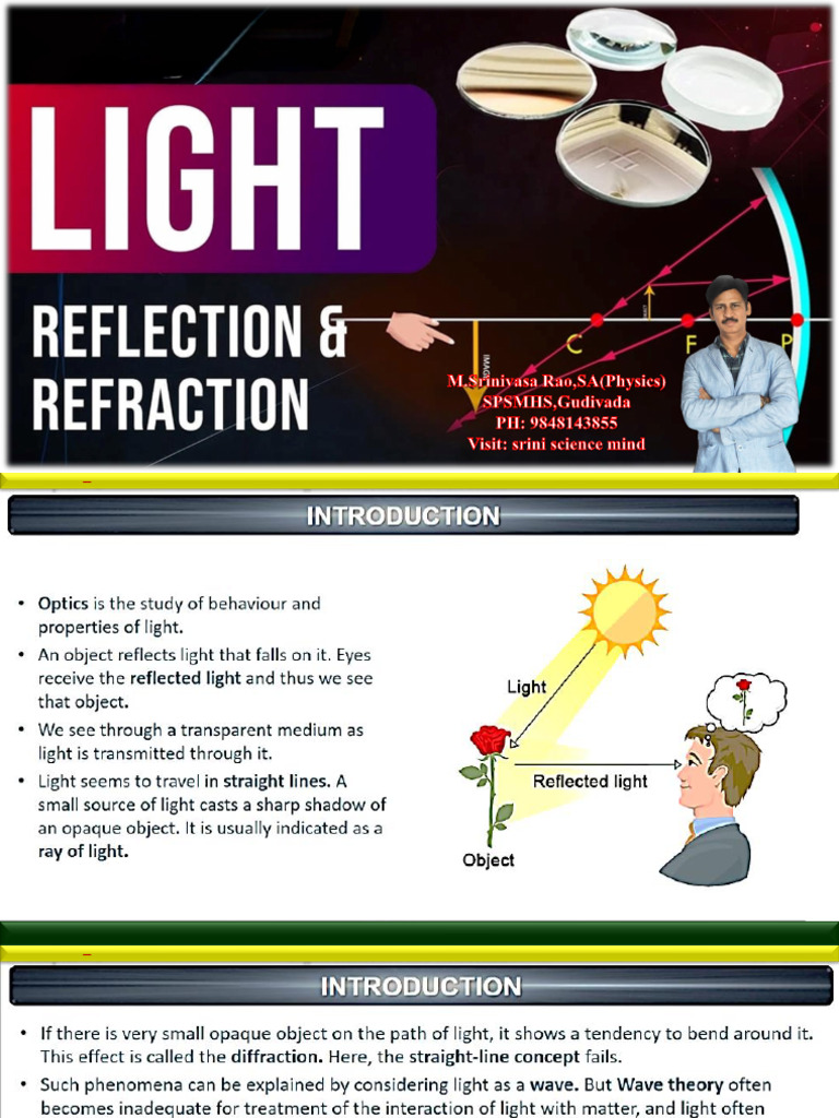 Light Reflection and Refraction 2 | PDF | Reflection (Physics) | Radiation