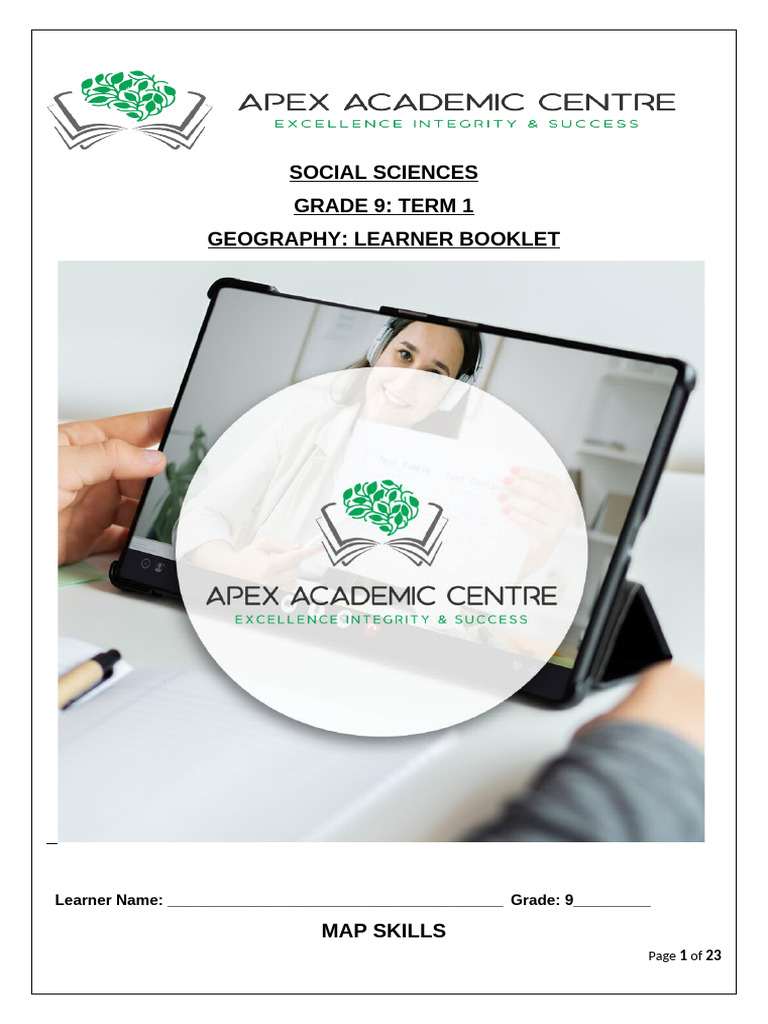 APEX Gr9 T1 Geography Learner Booklet Map Skills | PDF | Contour Line | Map