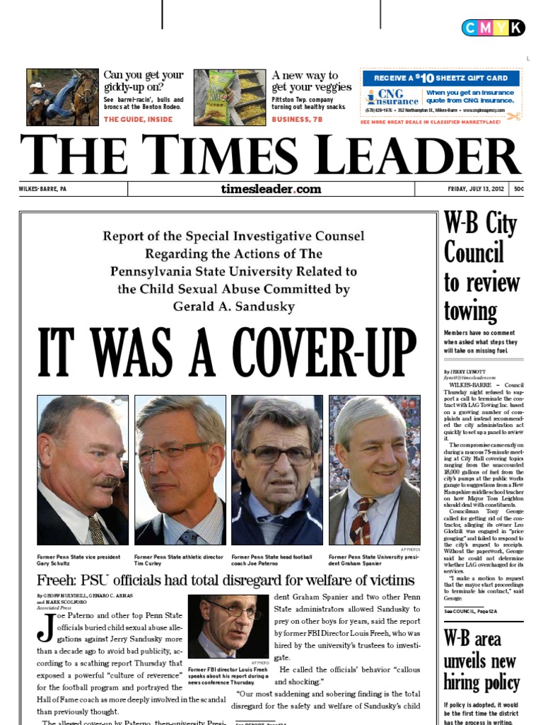 Times Leader 07-13-2012 | Jerry Sandusky | Mitt Romney