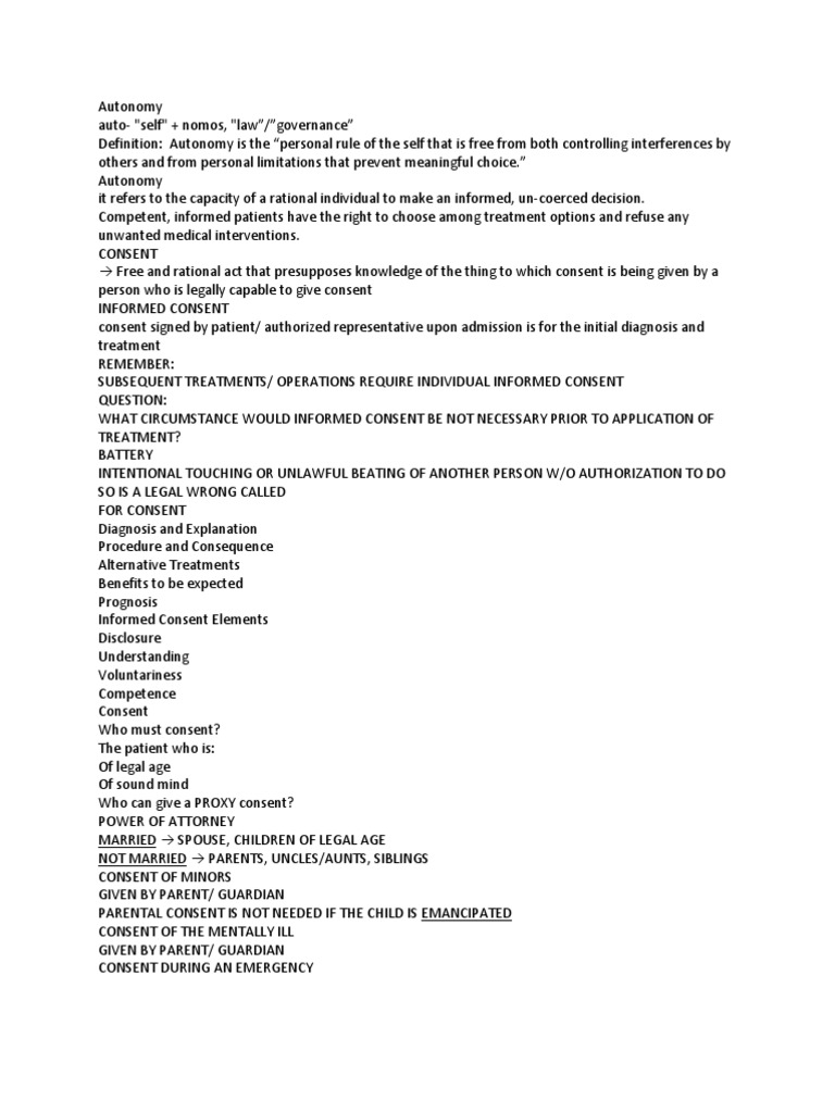 Autonomy | PDF | Autonomy | Informed Consent