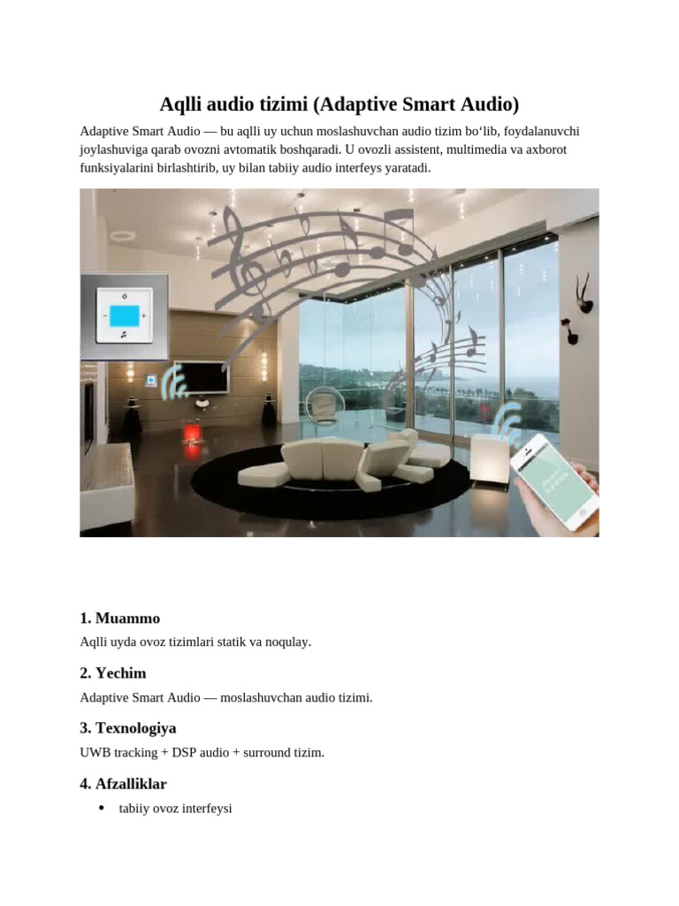 Adaptive Audio System | PDF
