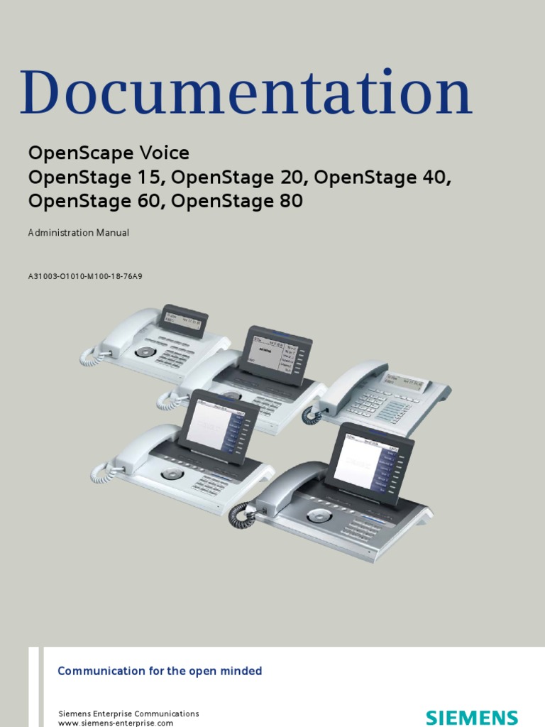 Administration Manual OpenStage OpenScape Voice | PDF | Telephone ...