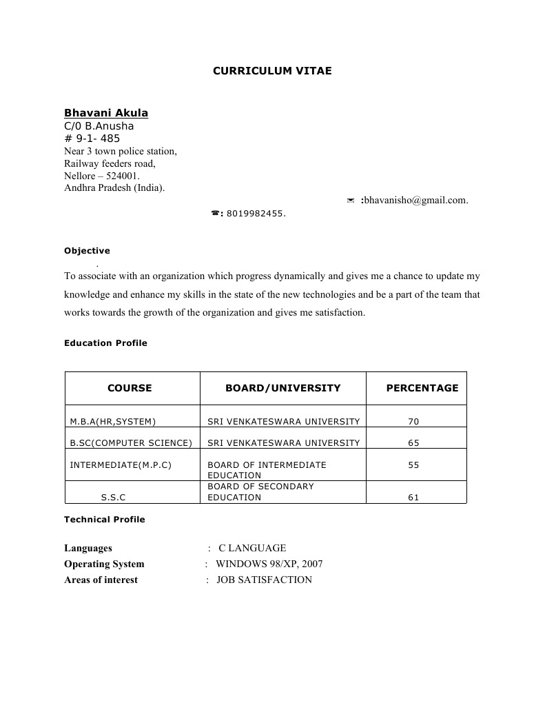 Bhavani Akula's Professional CV | PDF