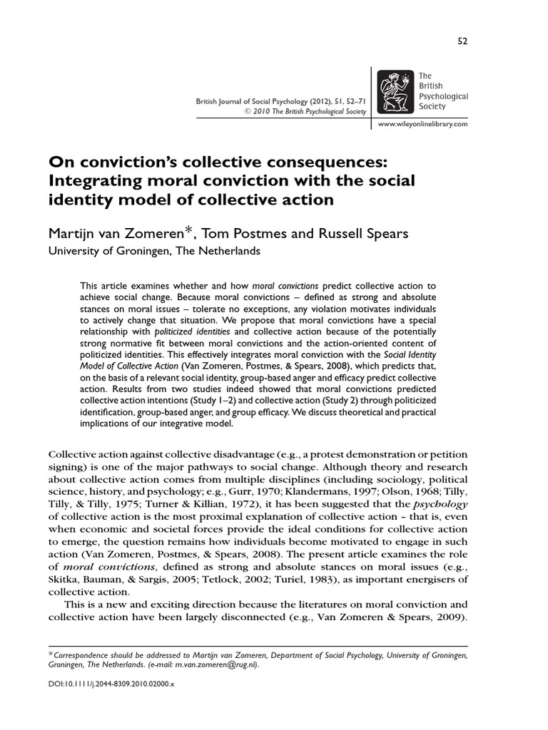 On Conviction's Collective Consequences: Integrating Moral Conviction ...