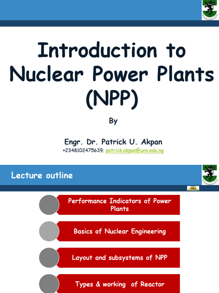 Lecture 4 Introduction To Nuclear Power Plants-1 | PDF | Nuclear ...