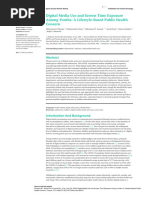 Screen Time Questionnaire for Students | PDF | Workweek And Weekend ...