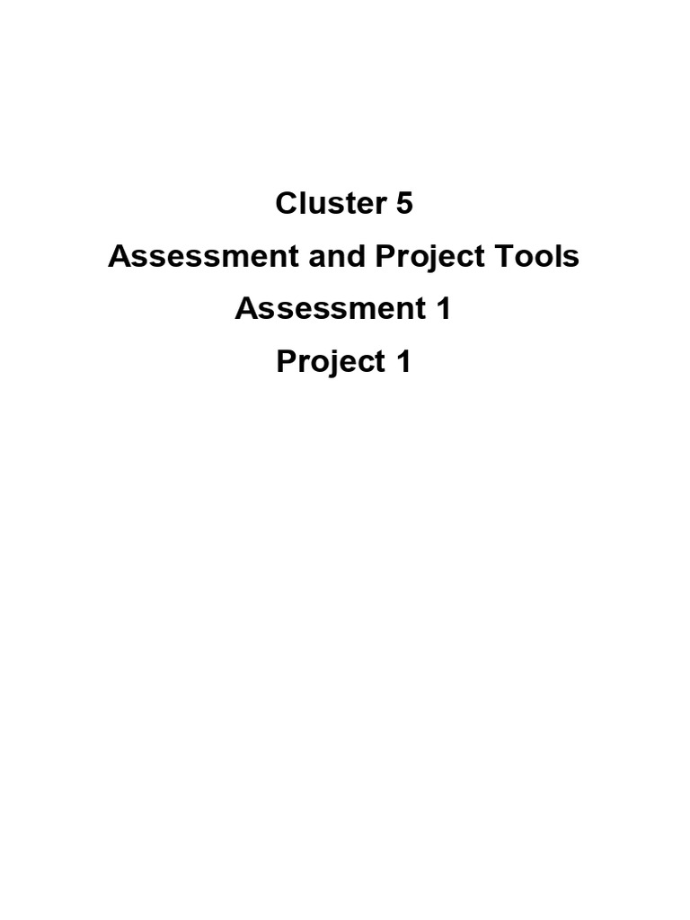 5 Cover Page Assessment Tools | PDF